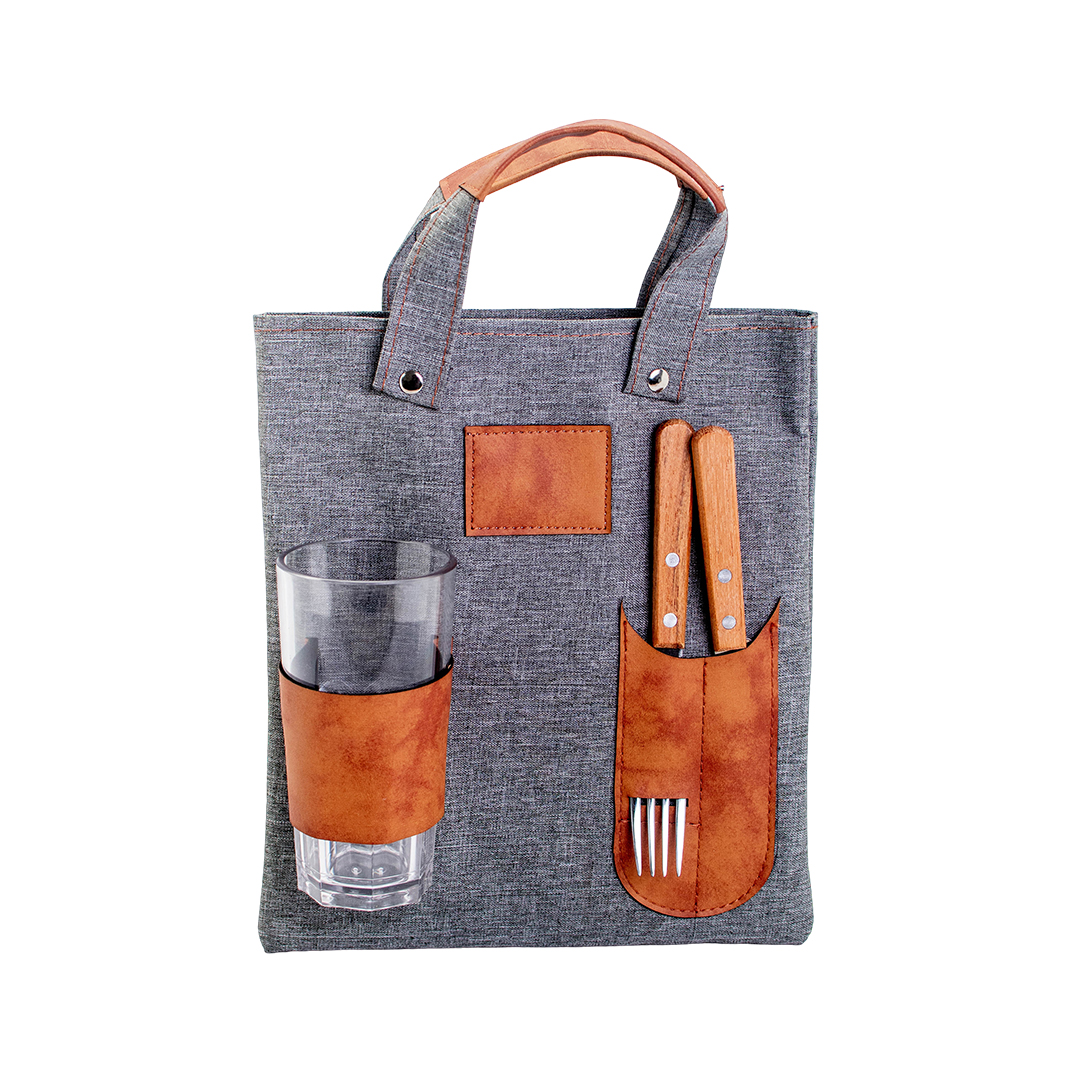 PORTA TABLA ASADO CORDURA GRIS/VERDE 0